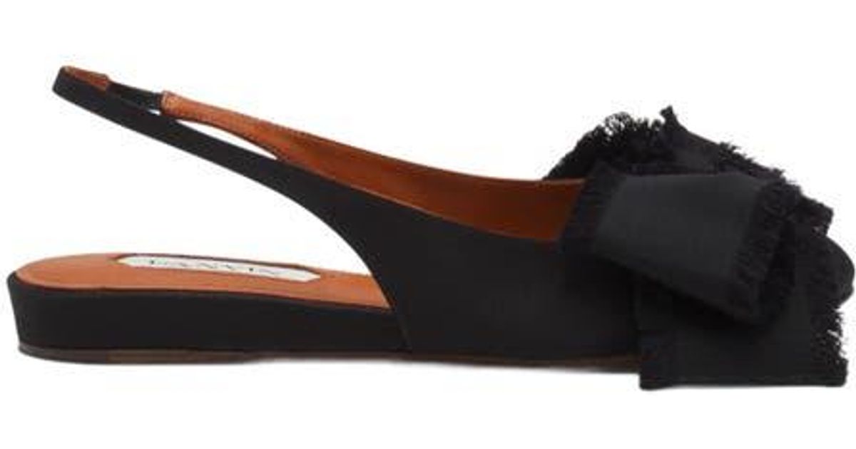 Lanvin Slingback Ballerina Flat in Black | Lyst