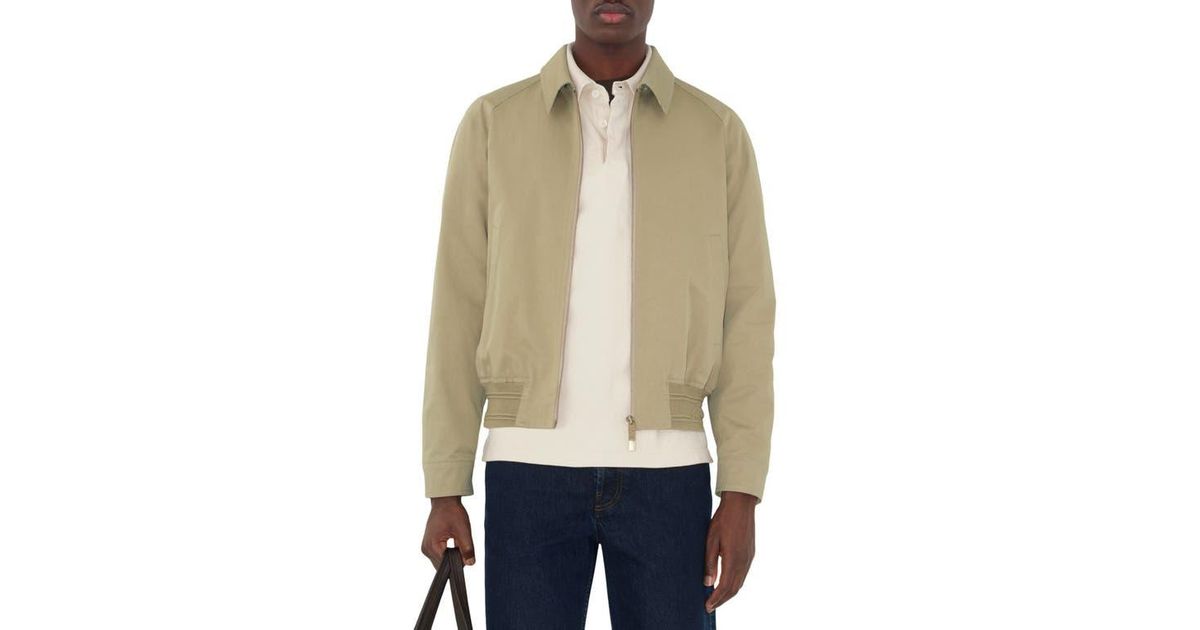 Burberry Harrington Cursive Hem Jacket in Natural for Men | Lyst