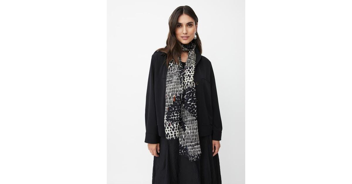 Masai Light Weight Patterned Scarf in Black | Lyst