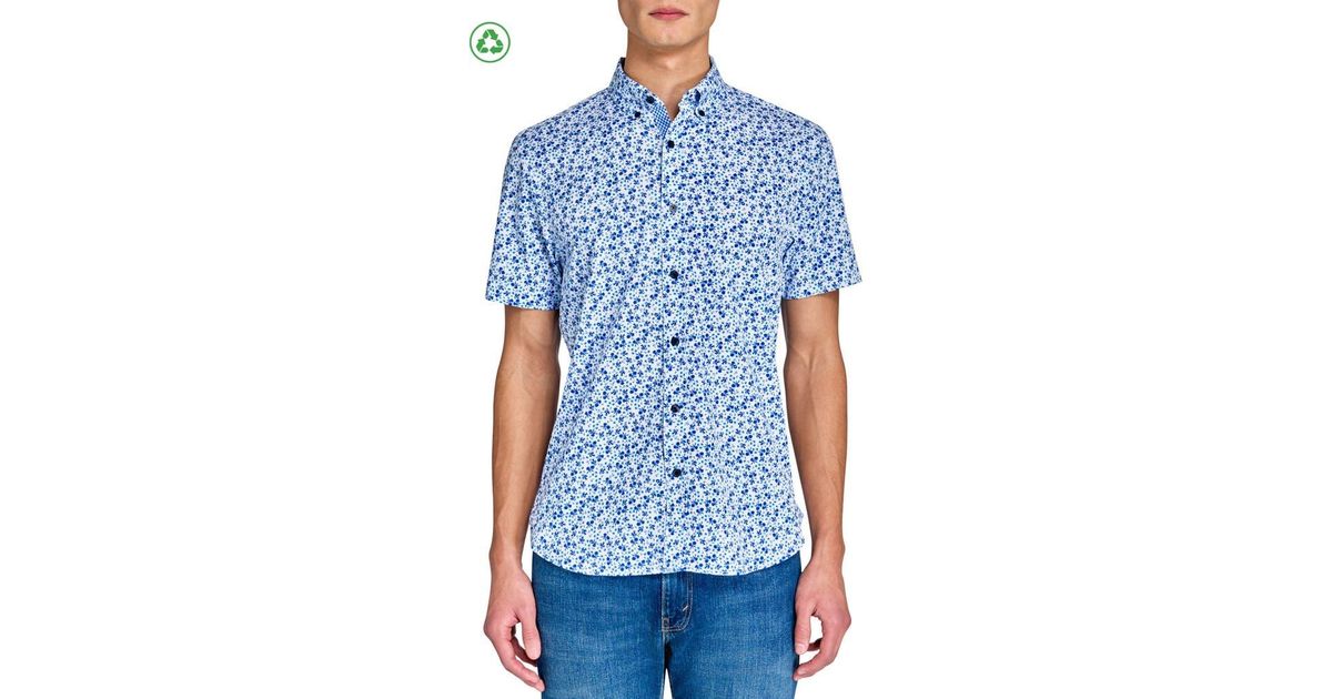 Con.struct Slim Fit Blueberry Floral Recycled 4-Way Stretch Performance ...