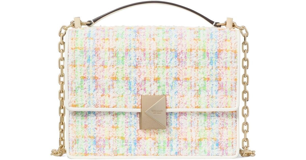 Kate Spade Deco Tweed Convertible Shoulder Bag | Lyst