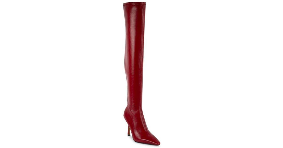 Steve Madden Lorinda Over The Knee Boot in Red | Lyst