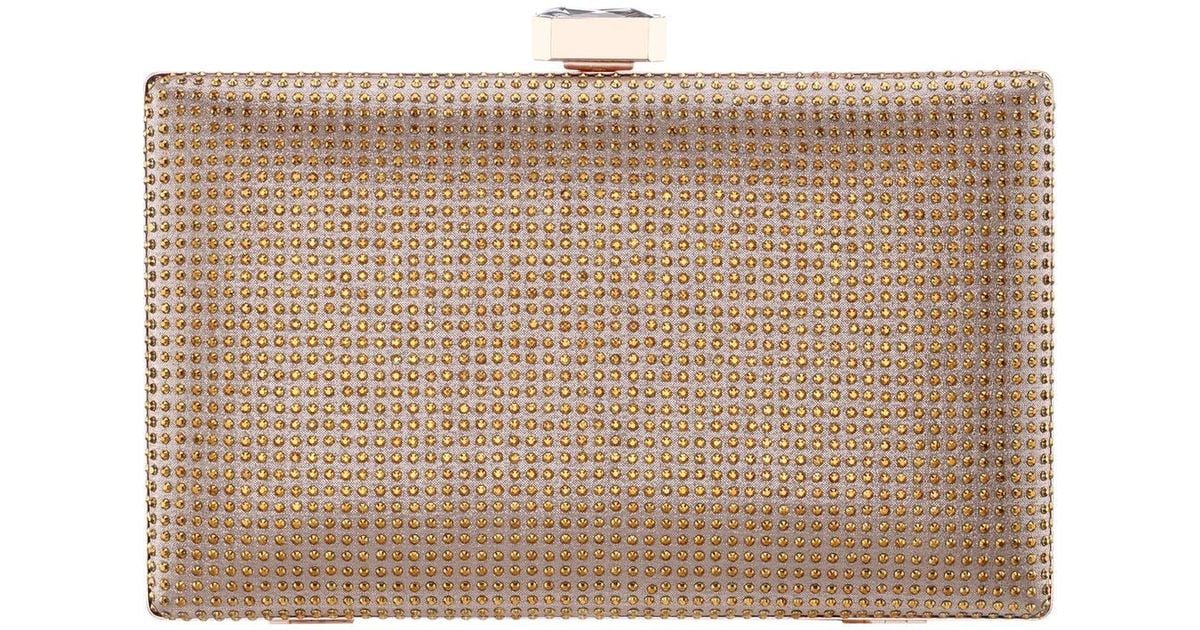 Nina Justin Frame Clutch in Metallic | Lyst