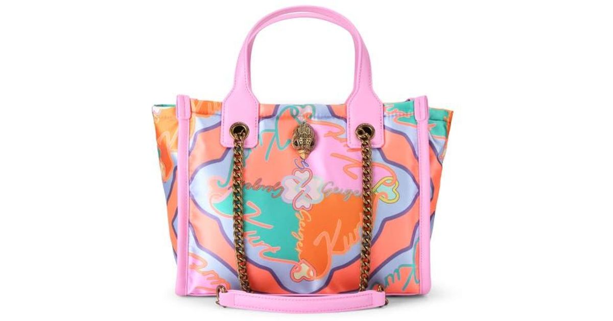 Kurt Geiger Small Hoxton Print Shopper Bag in White | Lyst