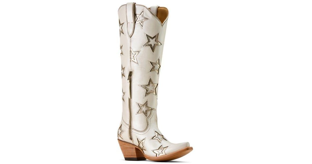 Ariat Casanova Star X Toe Western Boot in White | Lyst