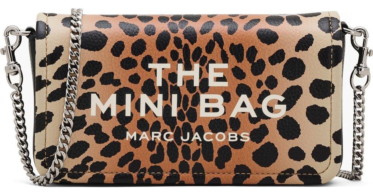 Marc Jacobs The Mini Cheetah Leather Crossbody Bag in Metallic | Lyst