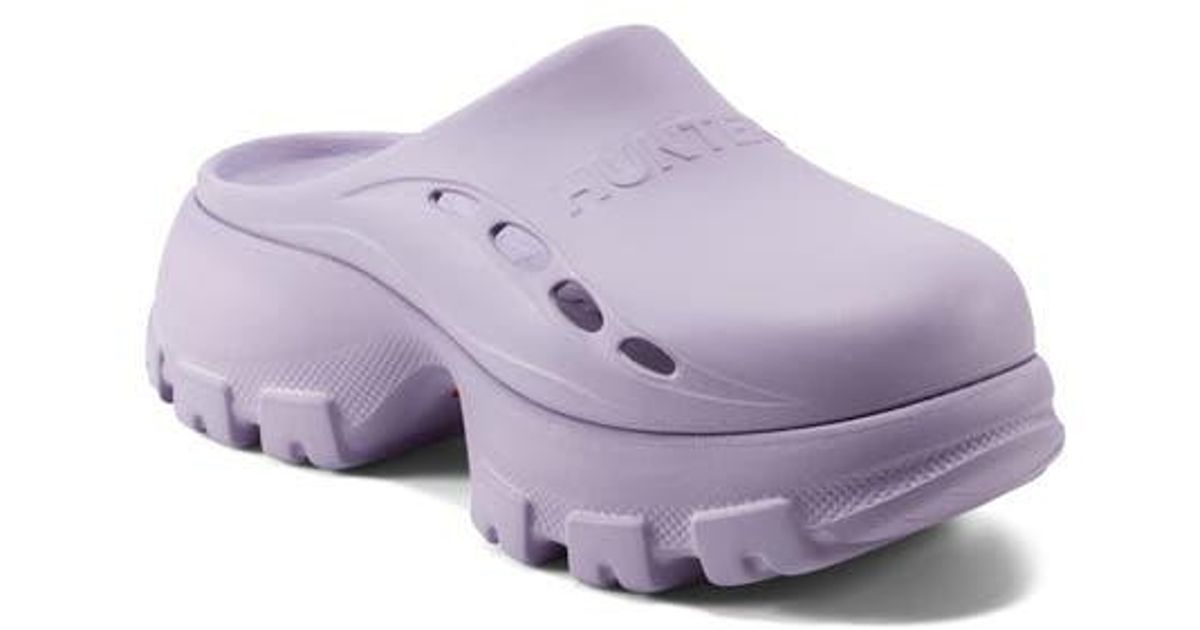 HUNTER Bryce Platform Mule in Purple | Lyst