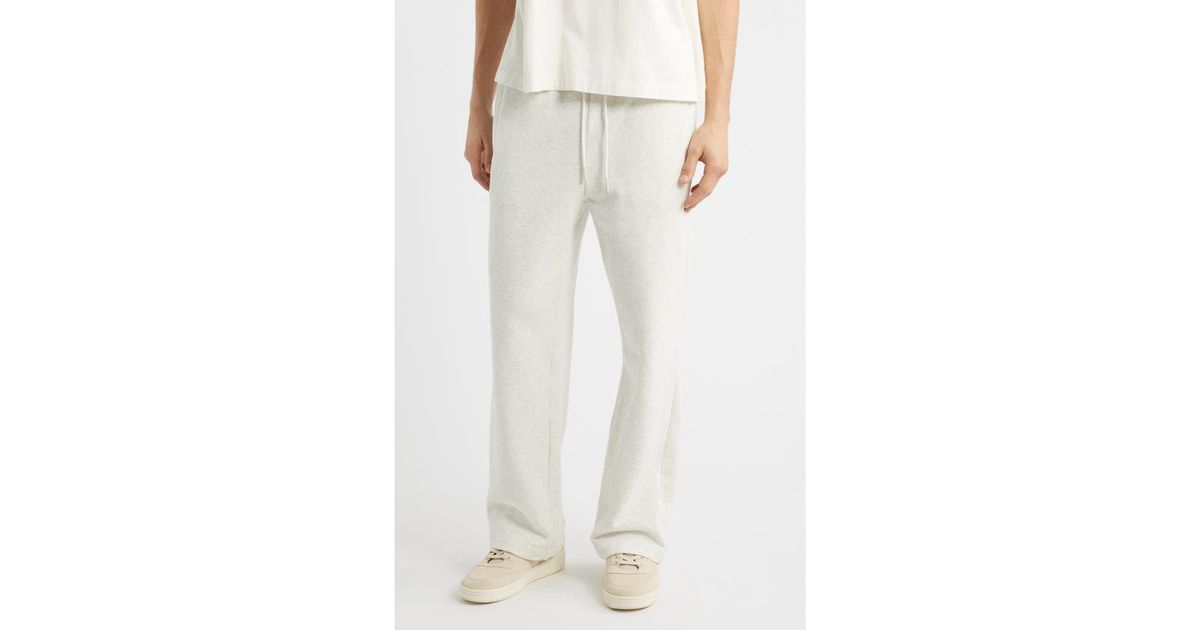 KROST Fleece Wide Leg Track Pants in White for Men | Lyst