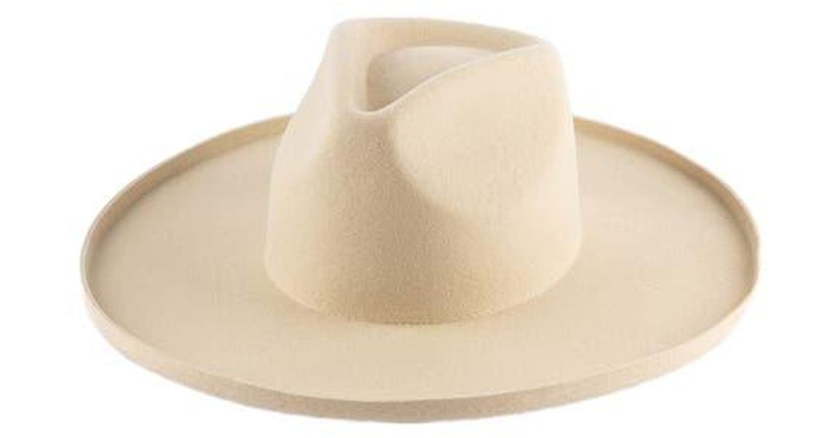 Gigi Pip Amelia Pencil Brim Fedora Hat in Natural | Lyst