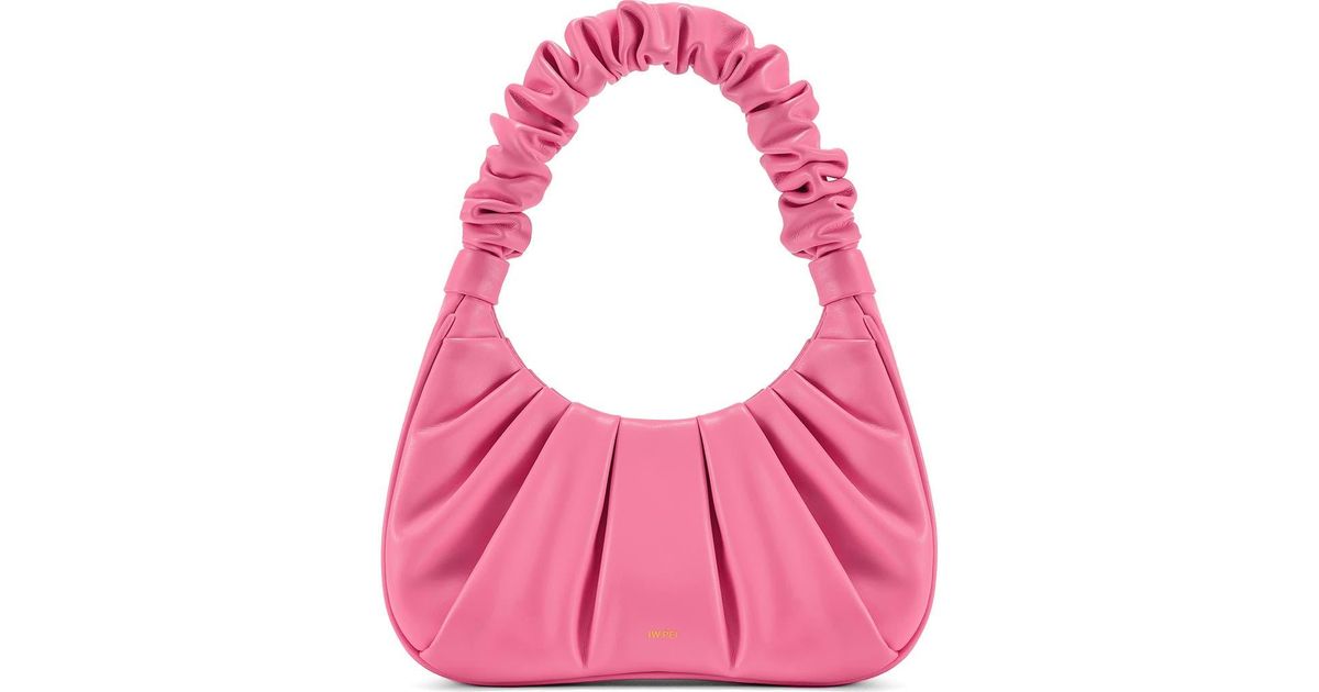 JW PEI Gabbi Ruched Faux Leather Hobo in Pink | Lyst