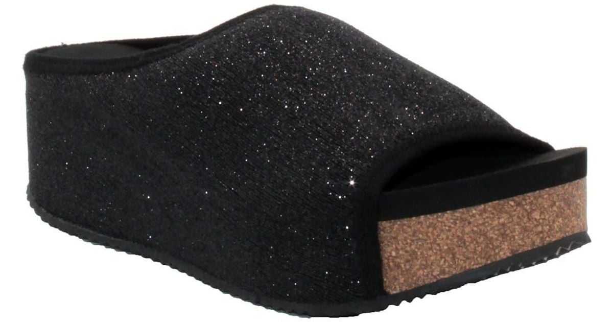Volatile Festina Platform Slide Sandal in Black | Lyst