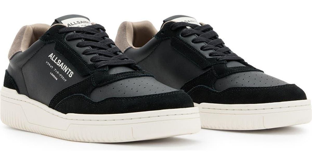 AllSaints Regan Low Top Sneaker in Black for Men | Lyst