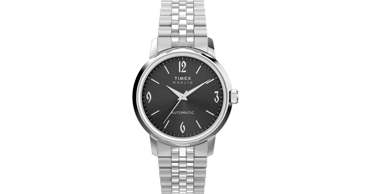 Timex Marlin Automatic Bracelet Watch, 40Mm in Metallic for Men | Lyst