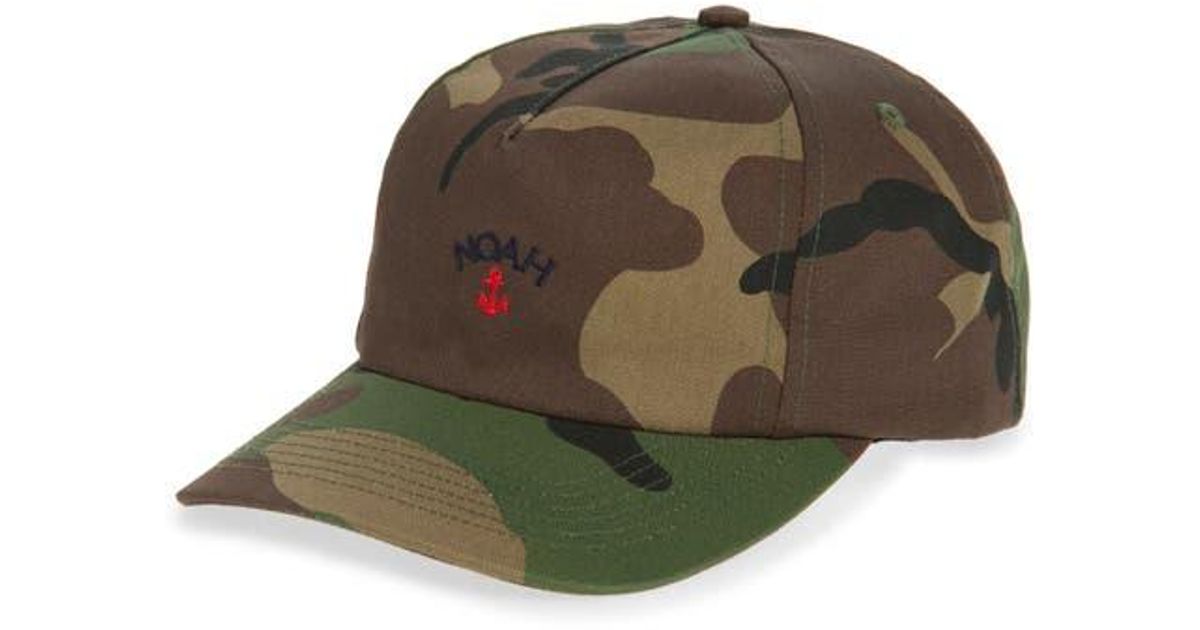 Noah Anchor Logo Baseball Cap in Green for Men | Lyst