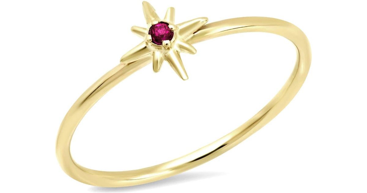 Elliot Young 14K North Star Ring in Pink | Lyst