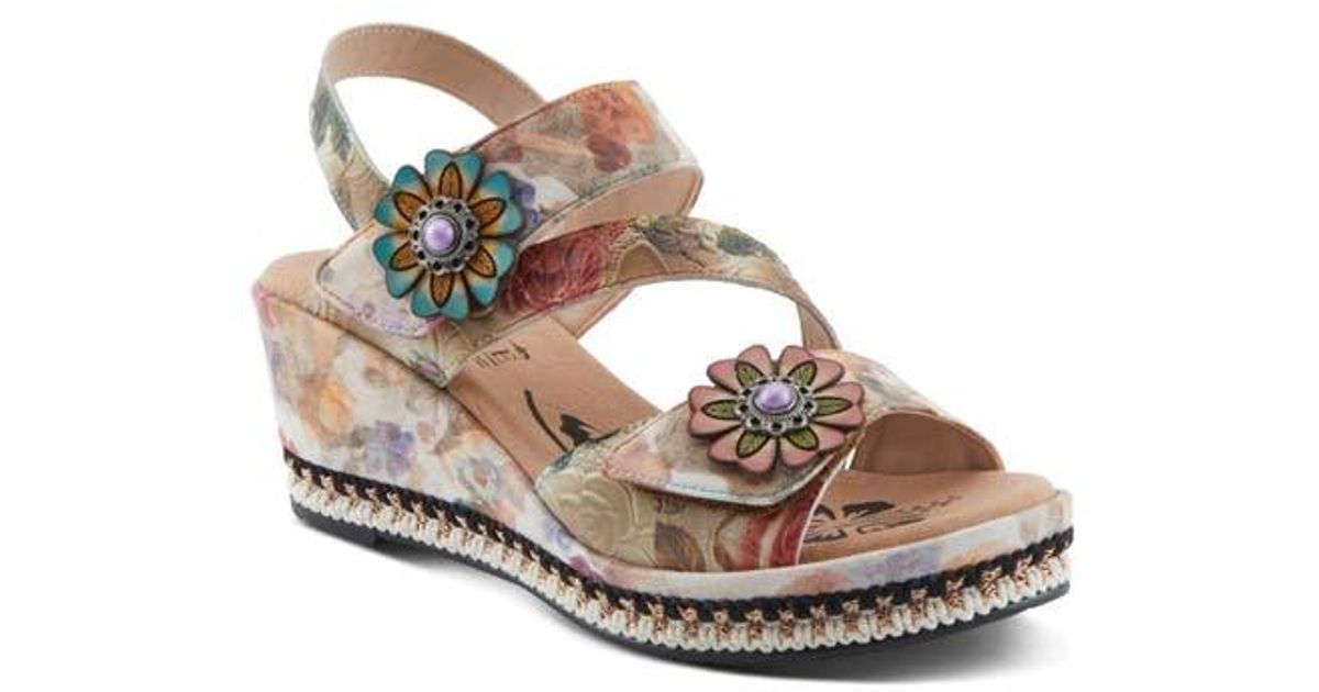 Spring Step Blissful Slingback Platform Wedge Sandal | Lyst