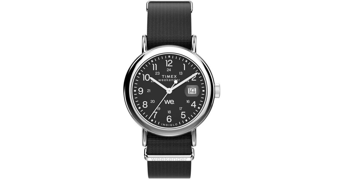 Timex Weekender Canvas Strap Watch, 37Mm in Black for Men | Lyst
