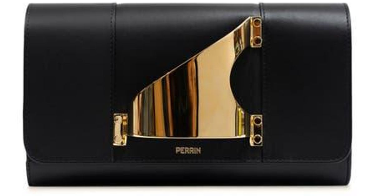 PERRIN Paris L'Eiffel Clutch in Black | Lyst