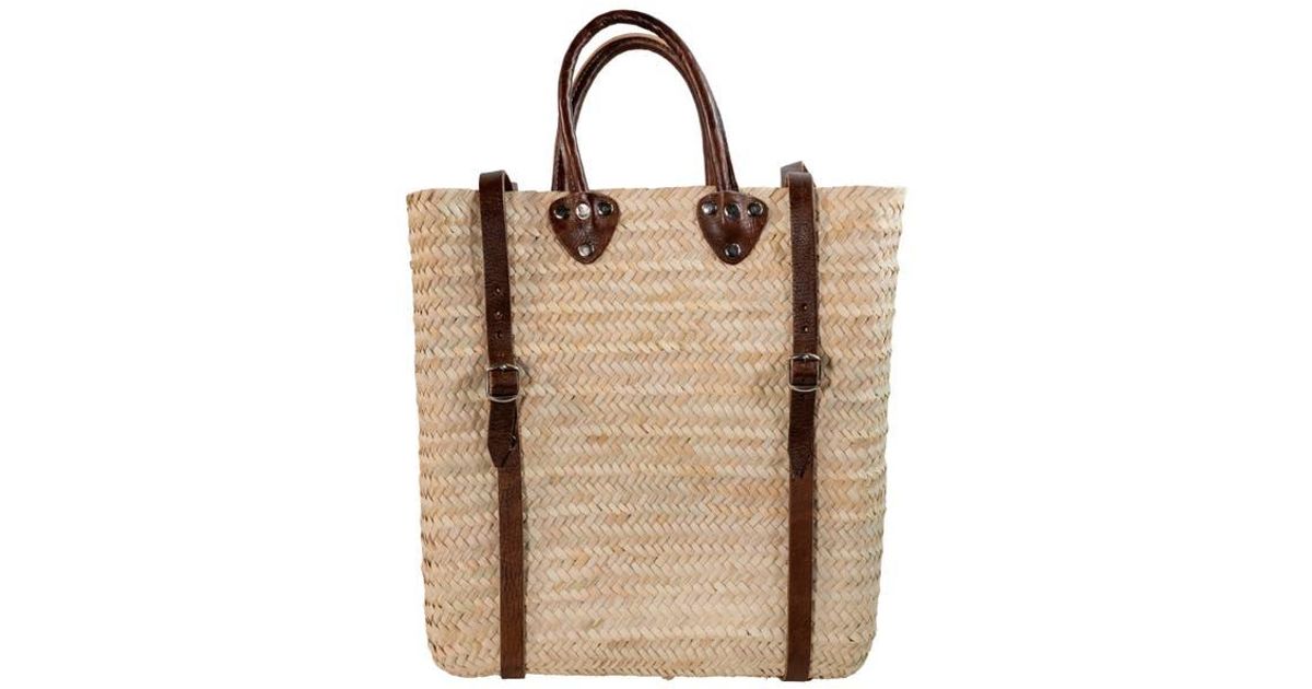 Verve Culture Moroccan Backpack Basket in Natural | Lyst
