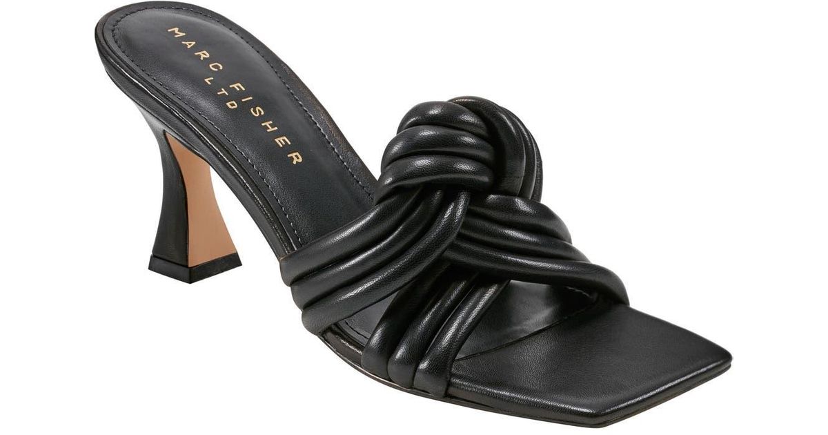 Marc Fisher Dru Slide Sandal in Black | Lyst