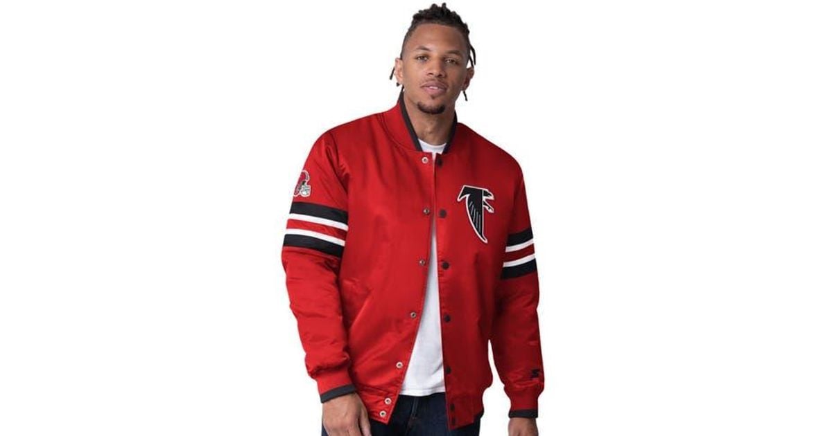 Starter Atlanta Falcons Vintage Logo Scout I Full-Snap Varsity Jacket ...