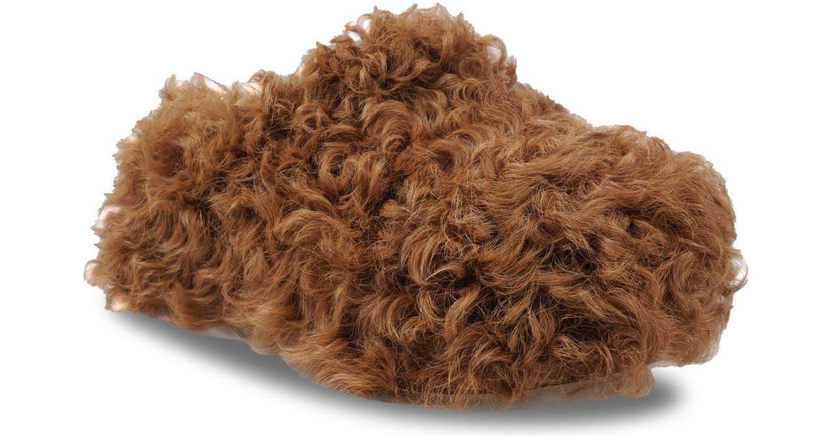 Zigi Curly Faux Shearling Platform Clogs in Brown | Lyst