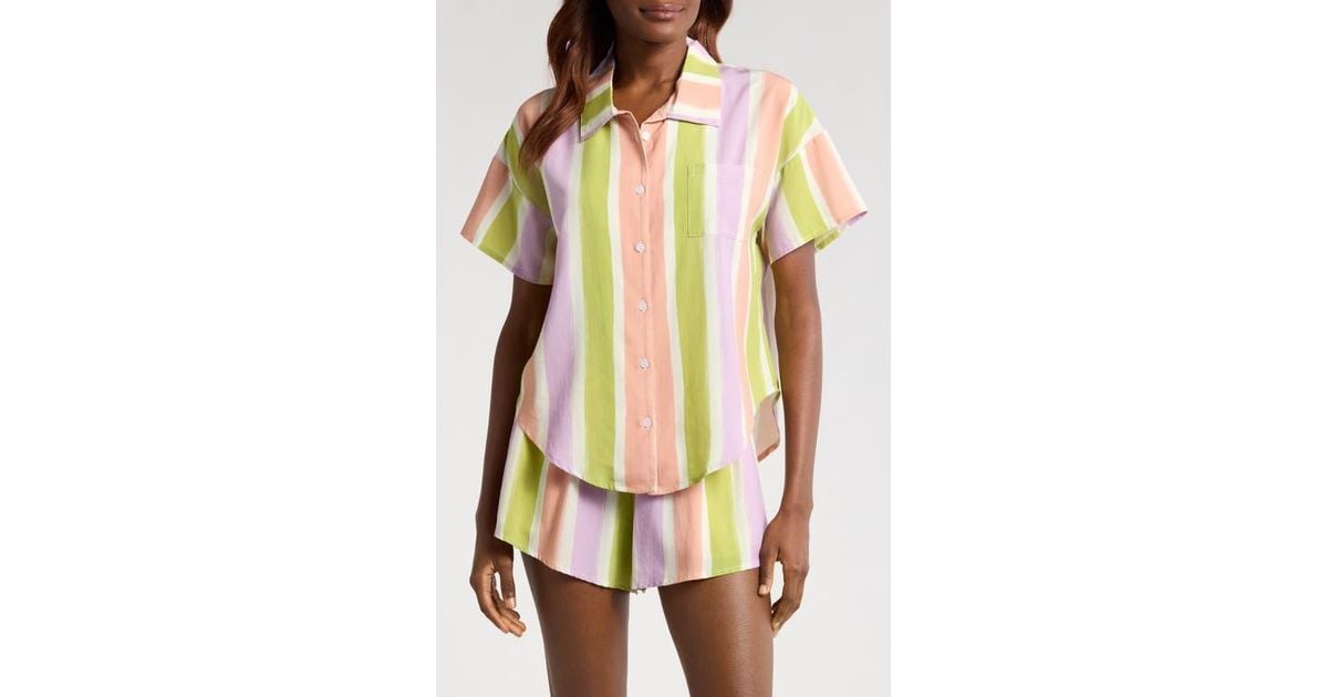 Kilo Brava Stripe Cotton Short Pajamas | Lyst