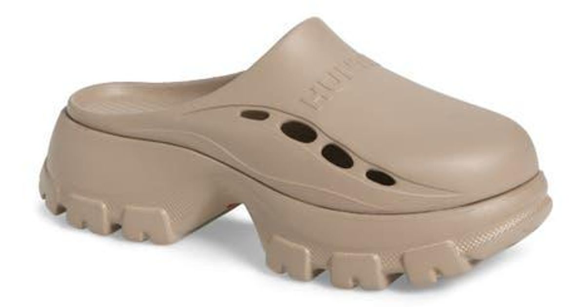 HUNTER Bryce Platform Mule in Natural | Lyst