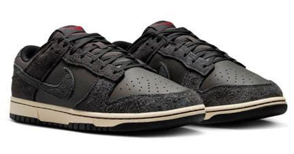 Nike Dunk Low Retro Premium Basketball Sneaker in Black for Men | Lyst