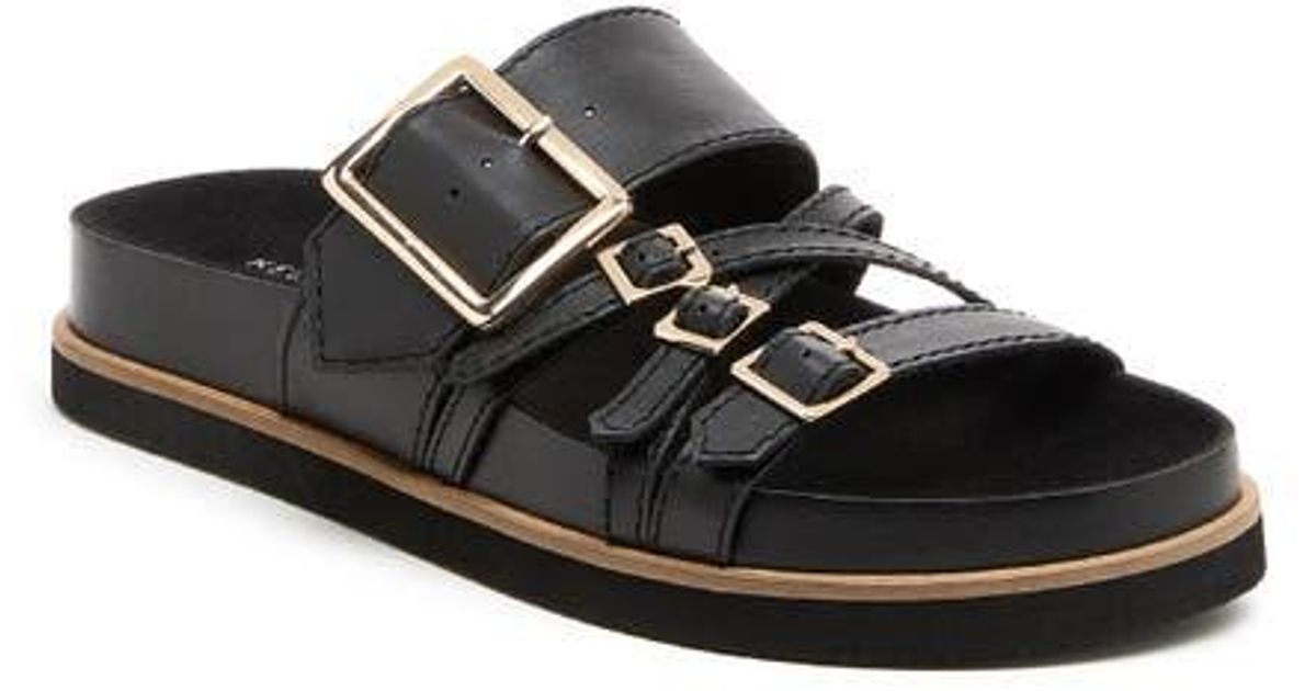 Kelsi Dagger Brooklyn Stella Buckle Slide Sandal in Black | Lyst