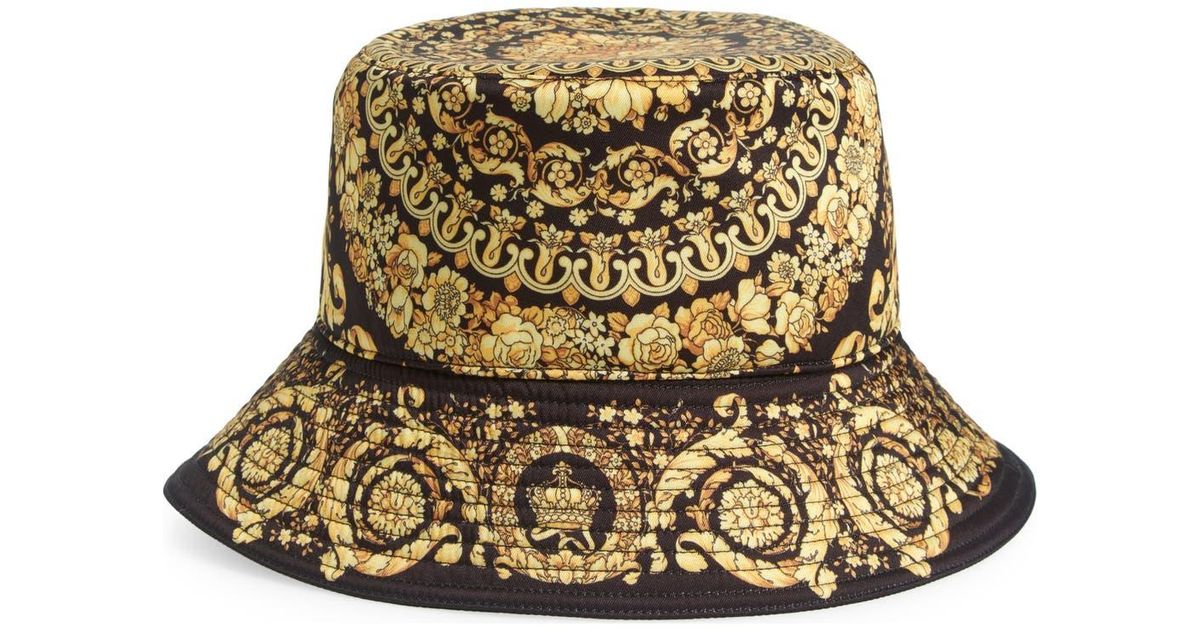 Versace Barocco Drill Bucket Hat in Metallic for Men | Lyst