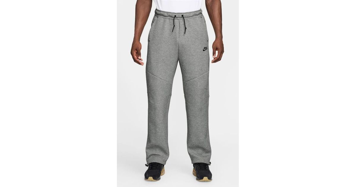 Nike Tech Fleece Open Hem Sweatpants in Gray for Men | Lyst