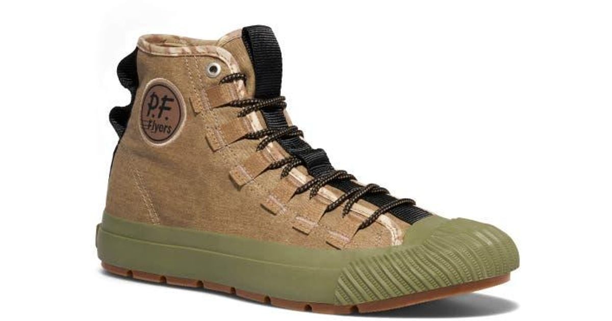 PF Flyers Grounder High-Top Sneaker in Green | Lyst