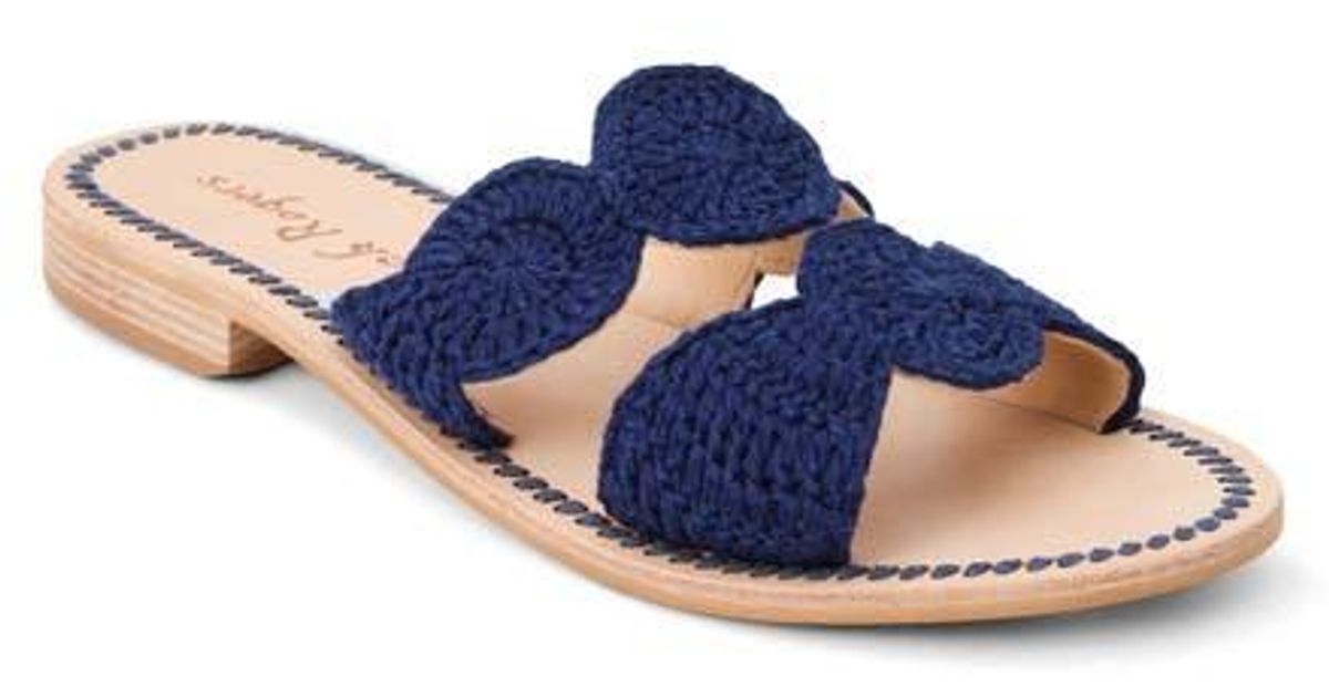 Jack Rogers Laurin Crochet Sandal in Blue | Lyst