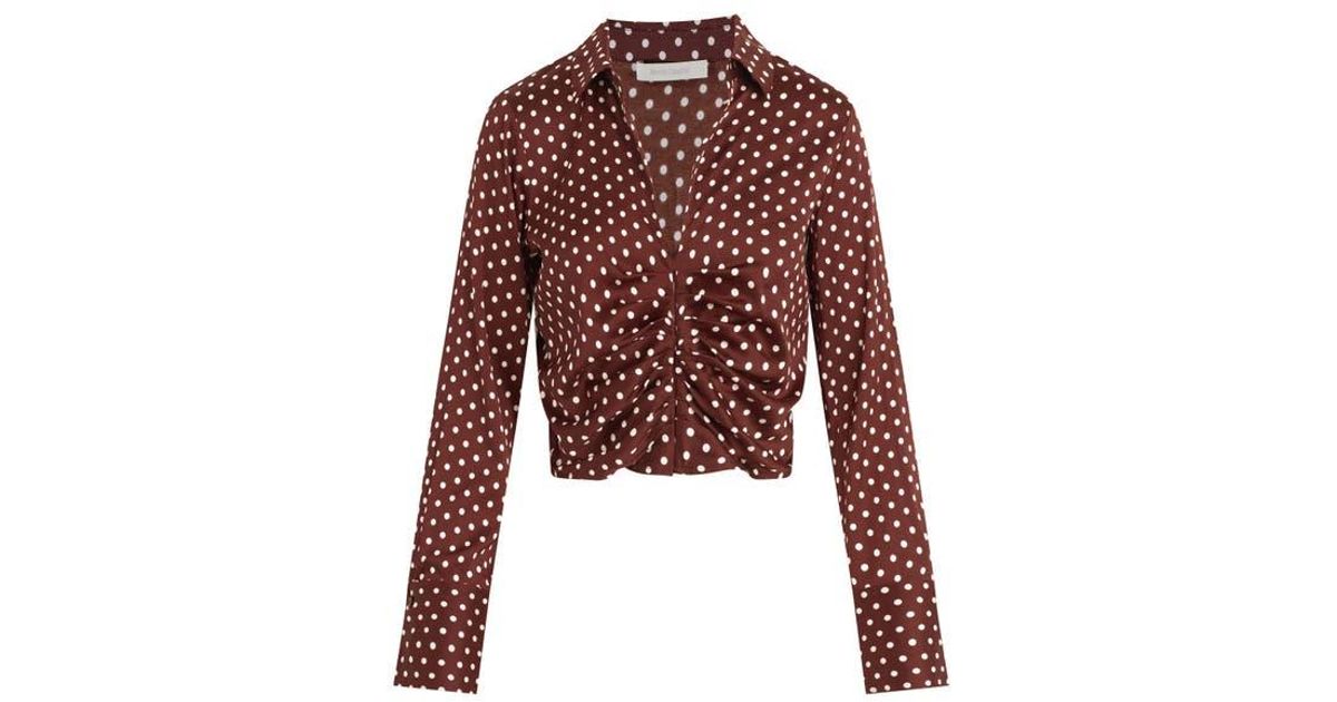 FAVORITE DAUGHTER The Ruby Polka Dot Top in Red | Lyst
