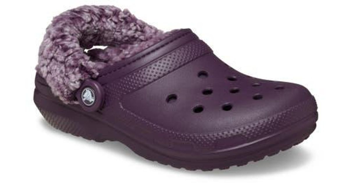 Crocs™ Classic Fleece Lined Clog in Purple | Lyst