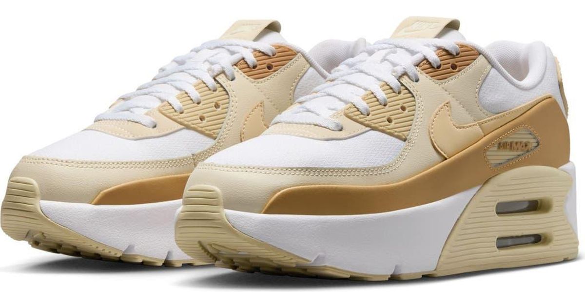 Nike Air Max 90 Lv8 Platform Sneaker in White | Lyst