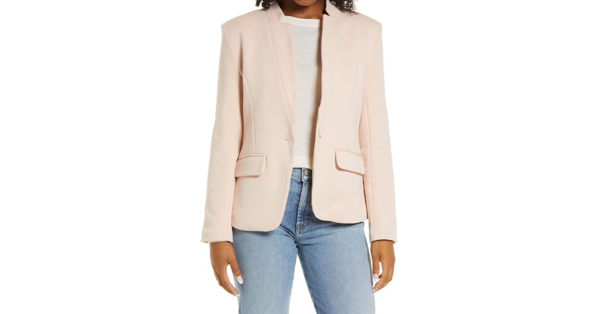 Gibsonlook Inverted Notch Collar Cotton Blend Blazer in Blue | Lyst Gibsonlook Inverted Notch Collar Cotton Blend Blazer in Blue | Lyst