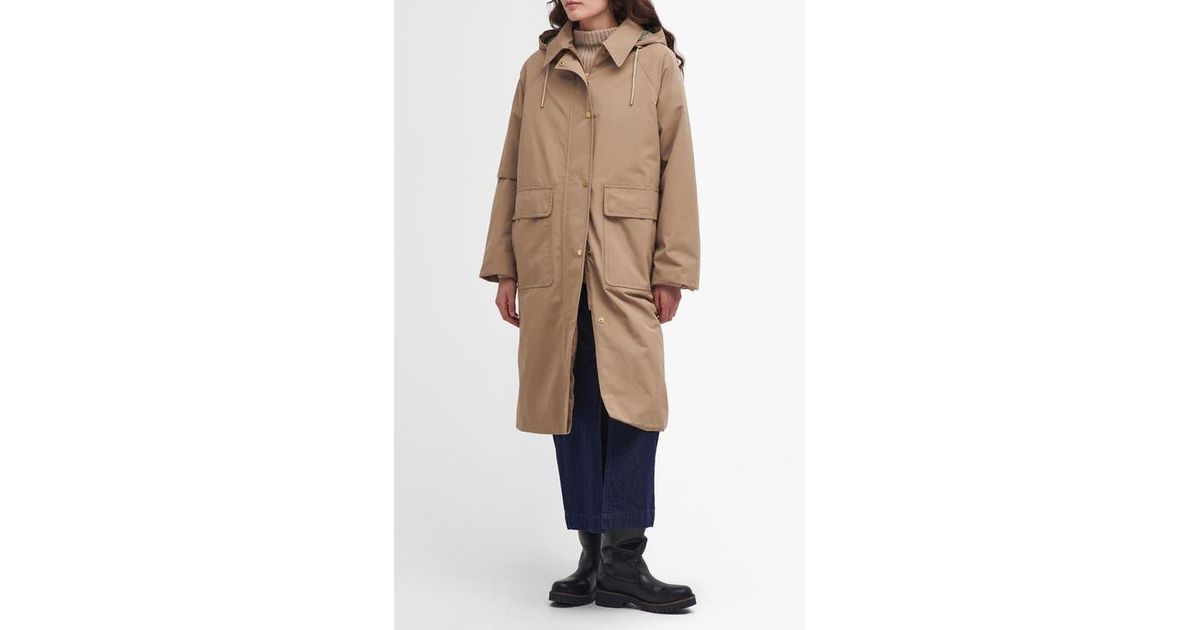 Barbour Francis Waterproof Insulated Long Coat With Removable Hood in ...