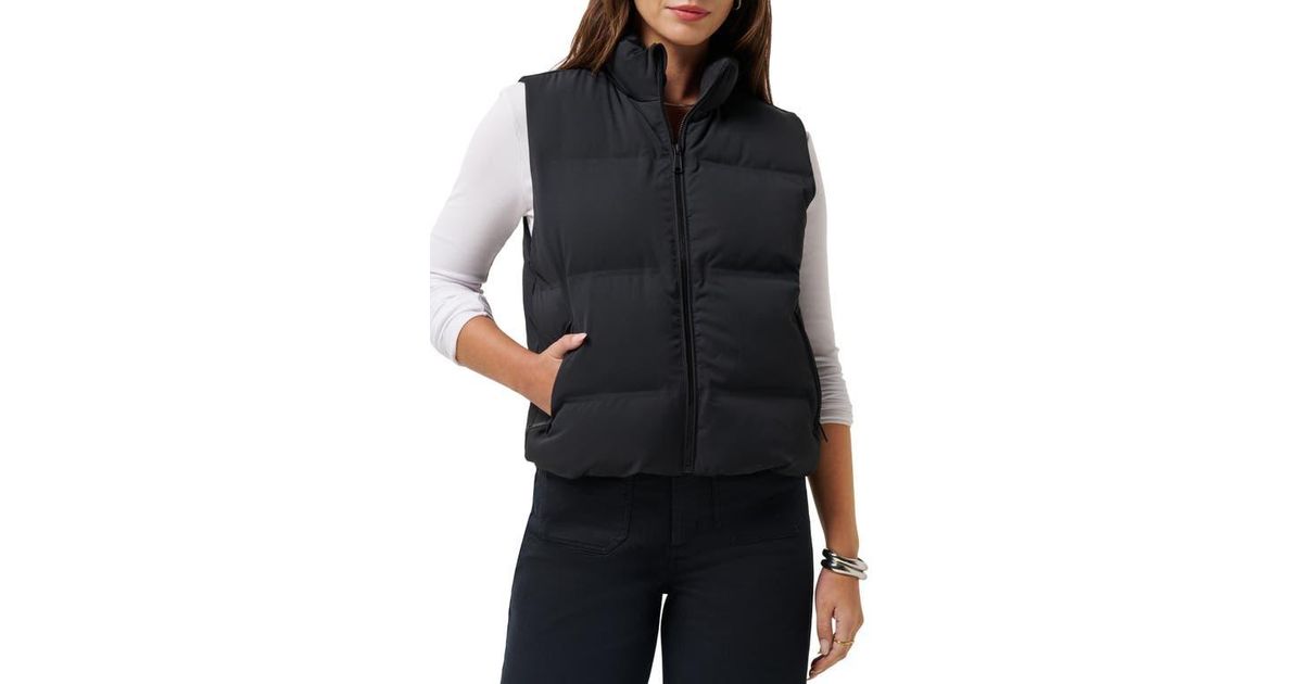 Travis Mathew Moontide Quilted Vest in Black | Lyst