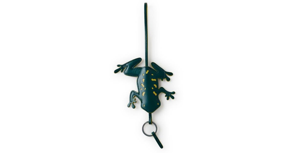 Mulberry Leather Frog Key Ring in Green | Lyst