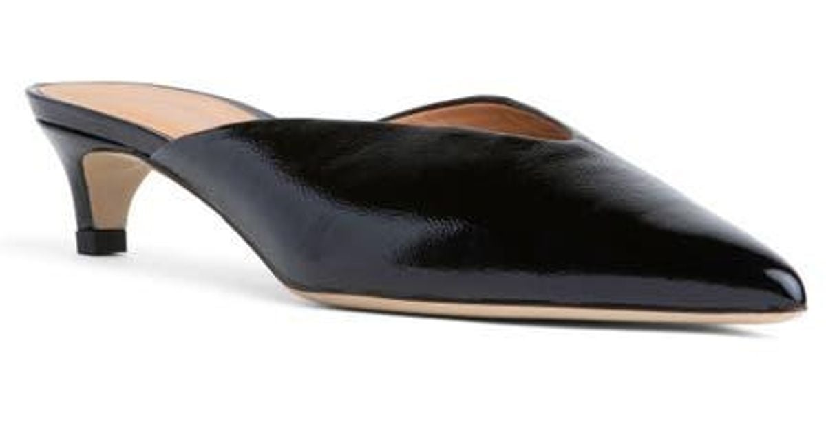 Beautiisoles Gal Pointed Toe Kitten Heel Mule in Black | Lyst