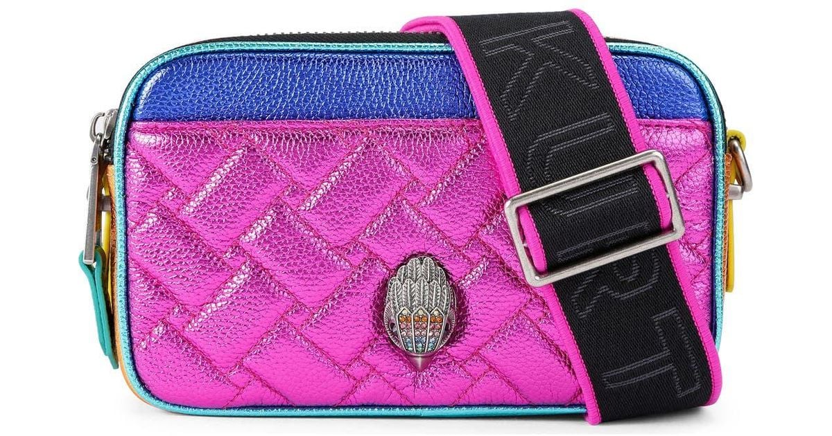 Kurt Geiger Kensington Leather Camera Crossbody Bag in Pink | Lyst