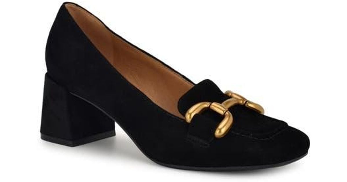 Nine West Veepe Bit Loafer Pump in Black | Lyst