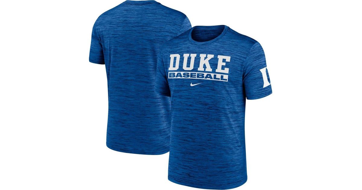 Nike Duke Devils Velocity Baseball Wordmark Stack Performance T-Shirt ...