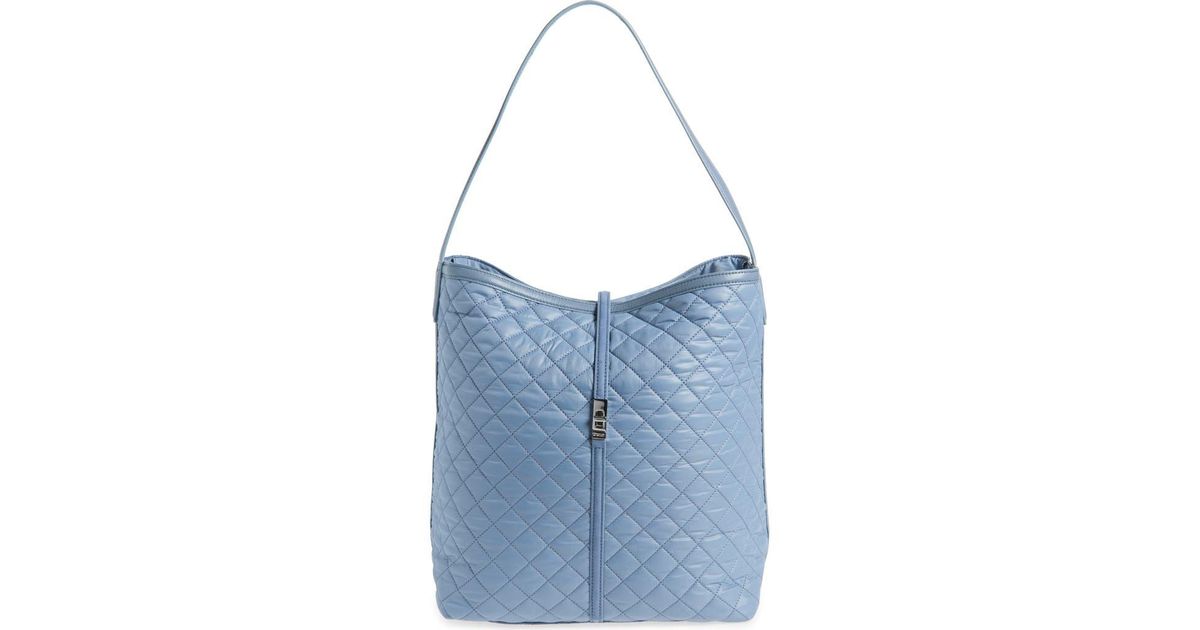 MZ Wallace Large Astor Quilted Nylon Hobo Bag in Blue | Lyst