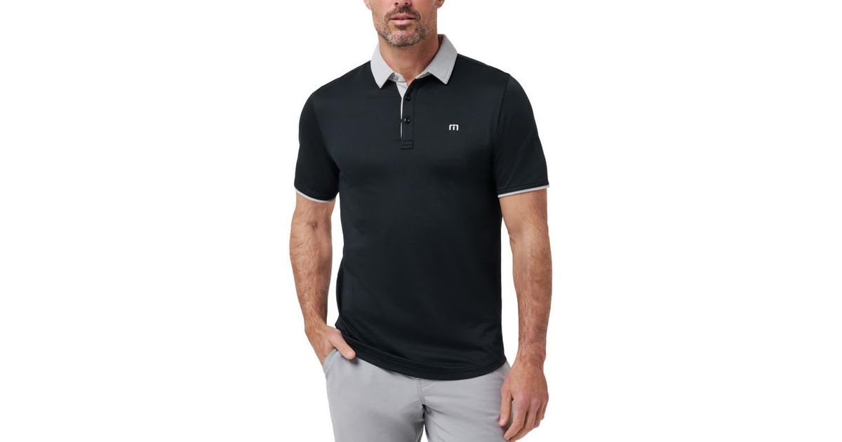 Travis Mathew Deep Start Polo in Black for Men | Lyst