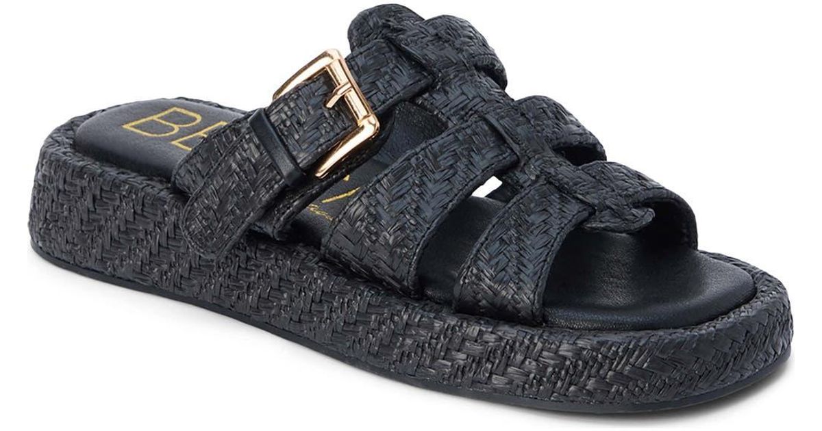 Matisse Ciao Platform Wedge Slide Sandal in Black | Lyst
