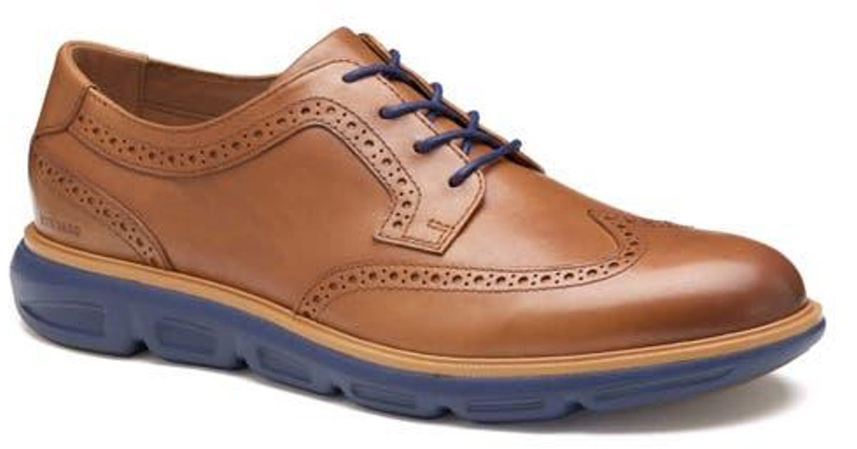 Johnston & Murphy Larkin Wingtip Derby in Brown for Men | Lyst