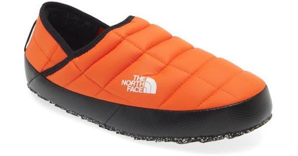 The North Face Thermoball Traction Water Resistant Slipper in Orange ...